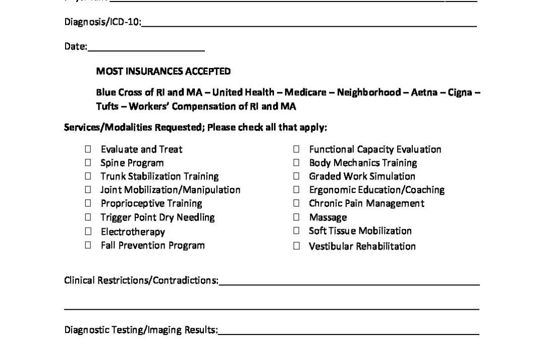 physical-referral-form | Physical Therapy Professionals